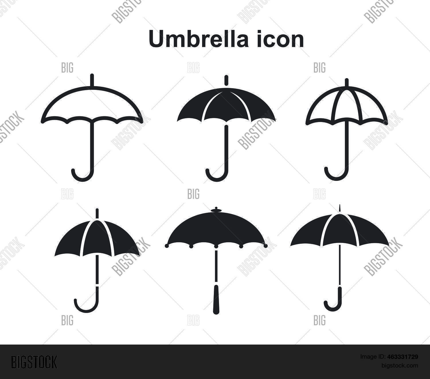 Umbrella Icon Vector & Photo (Free Trial) | Bigstock