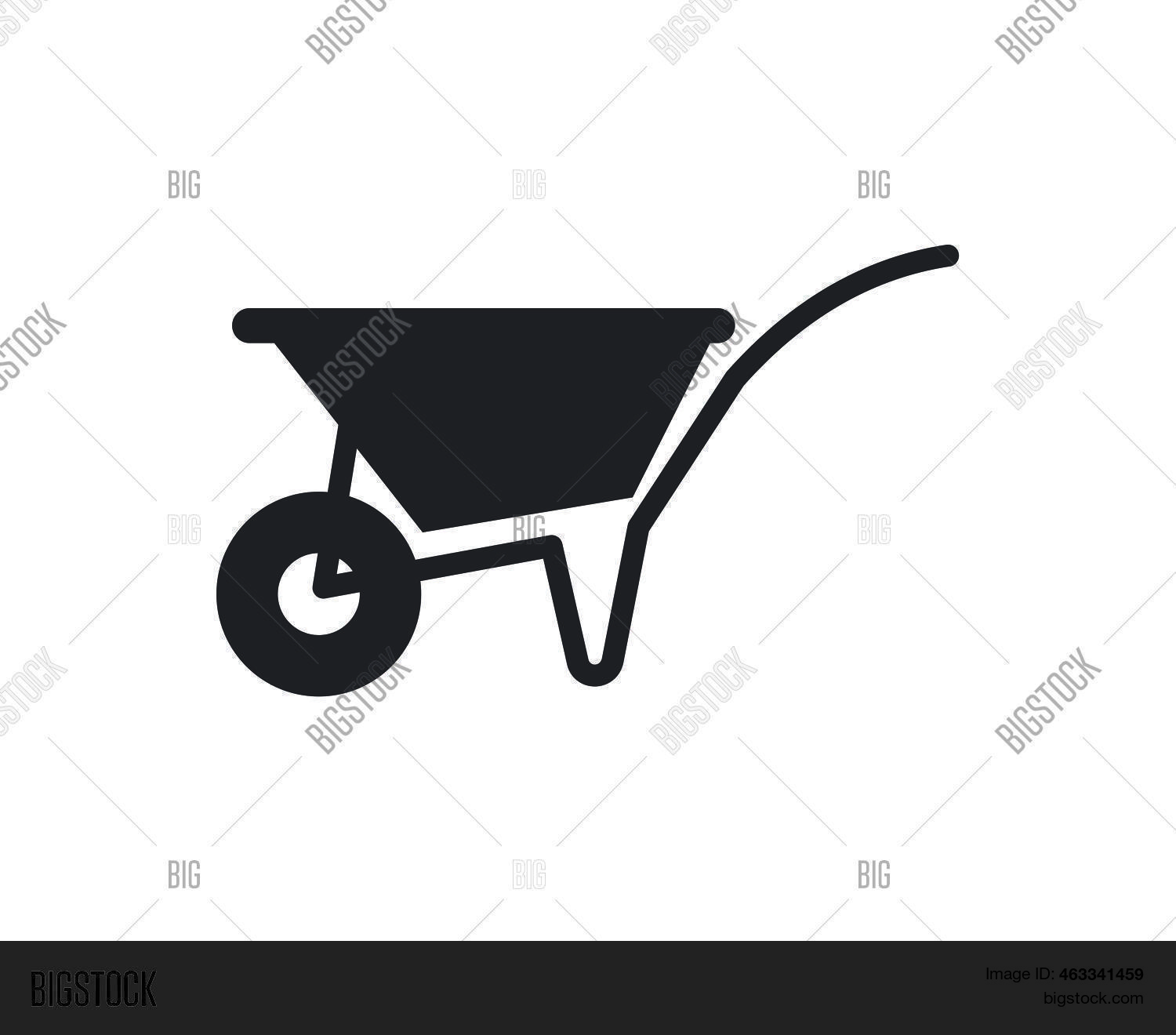 Wheelbarrow Icon Vector & Photo (Free Trial) | Bigstock