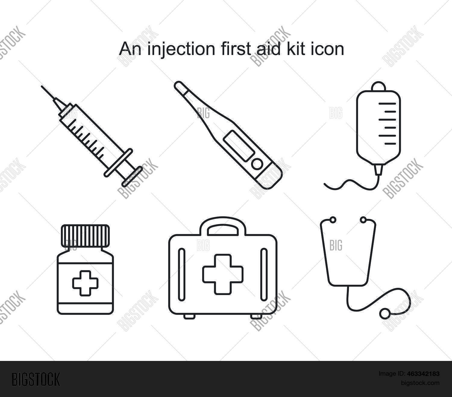 Injection First Aid Vector & Photo (Free Trial) | Bigstock