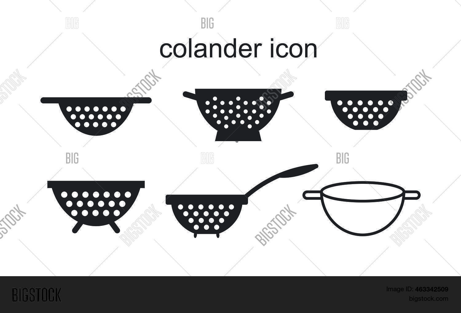 Colander Icon Vector & Photo (Free Trial) | Bigstock