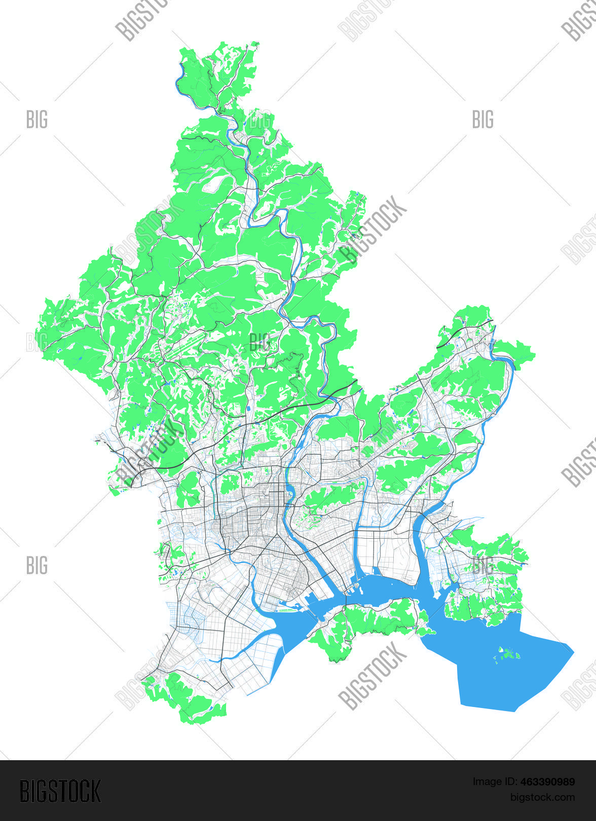 Okayama Map. Detailed Vector & Photo (Free Trial) | Bigstock