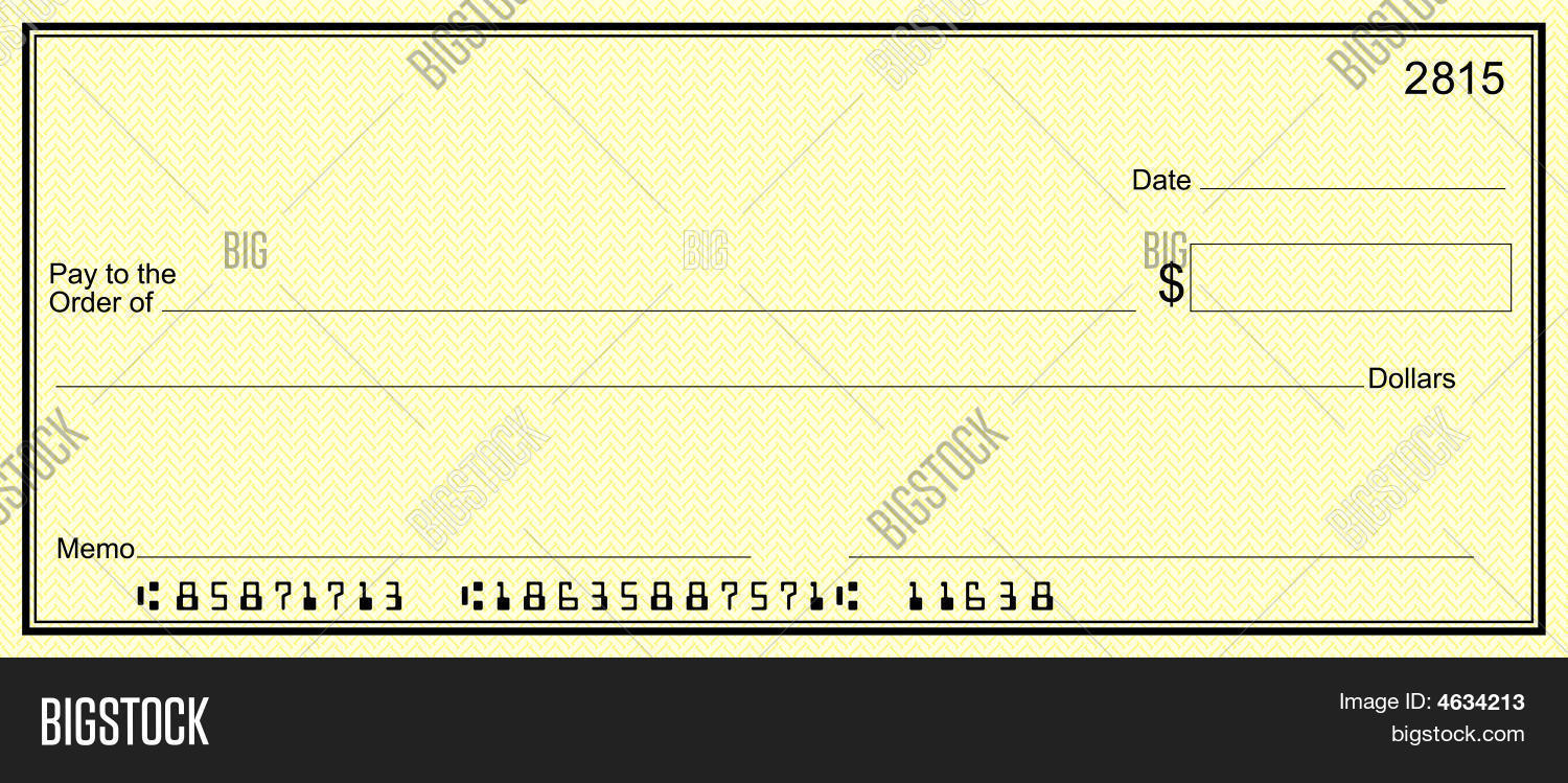 Blank Check Yellow Image & Photo (Free Trial) | Bigstock