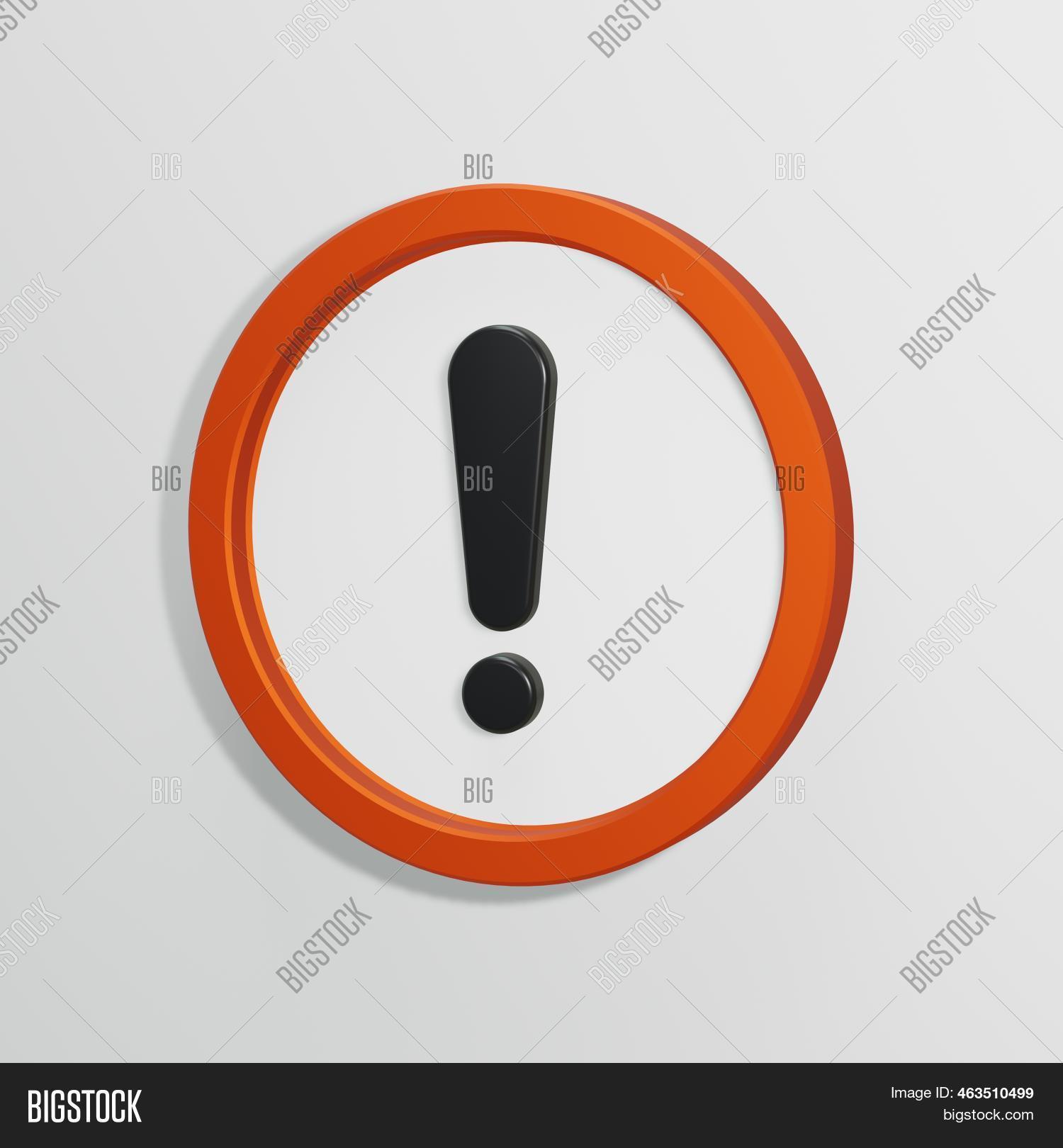 Exclamation Mark Round Image & Photo (Free Trial) | Bigstock