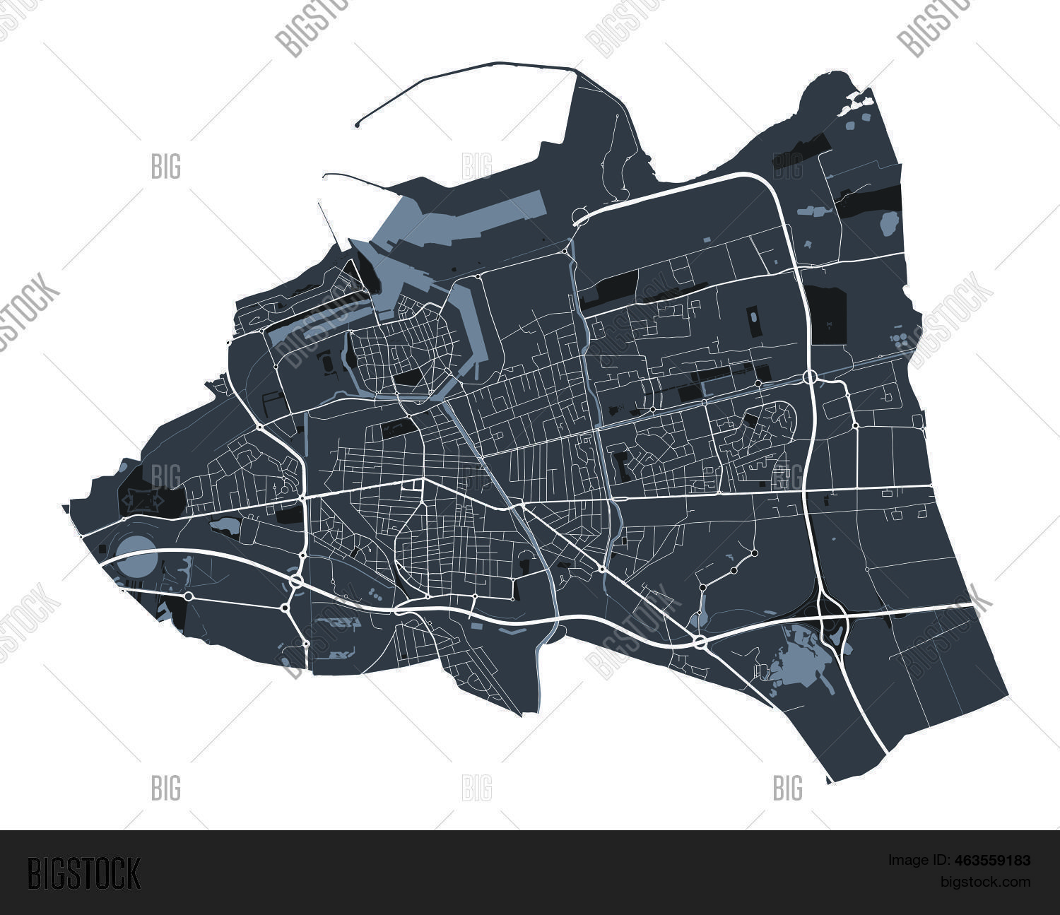Calais Vector Map. Vector & Photo (Free Trial) | Bigstock