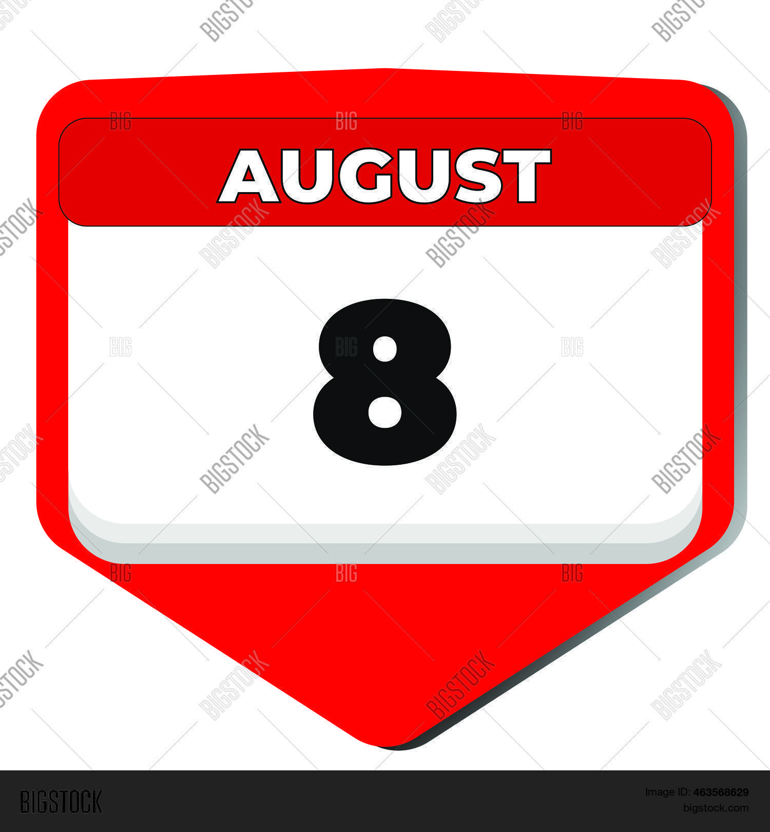 8 August Vector Icon Vector & Photo (Free Trial) | Bigstock