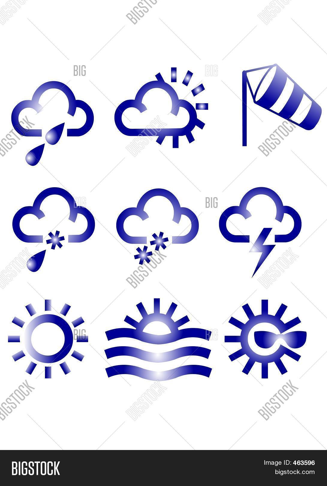 Meteo Symbols Icons Image & Photo (Free Trial) | Bigstock