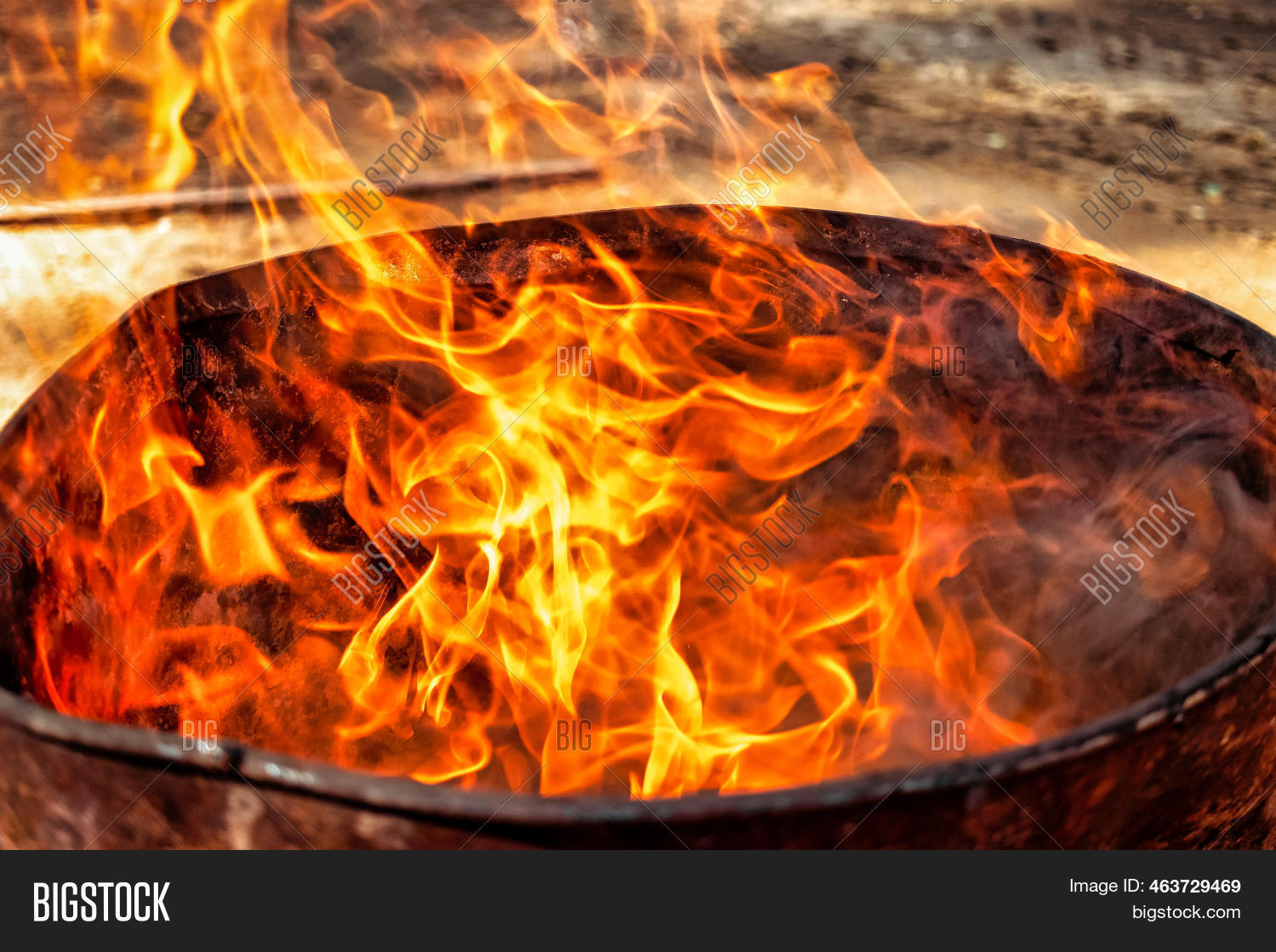 Burning Fire Barrel Image & Photo (Free Trial) | Bigstock