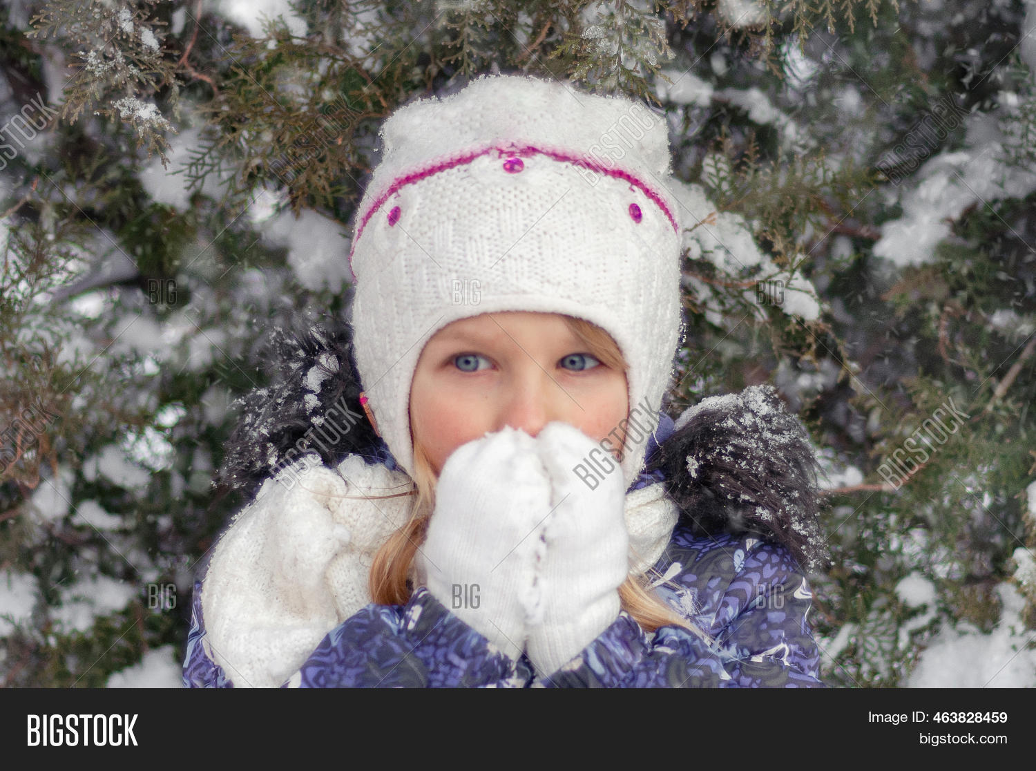 Winter Day. Girl Walks Image & Photo (Free Trial) | Bigstock