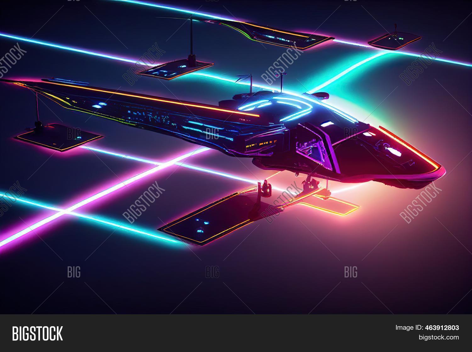 Cyberpunk Flying Taxi Image & Photo (Free Trial) | Bigstock