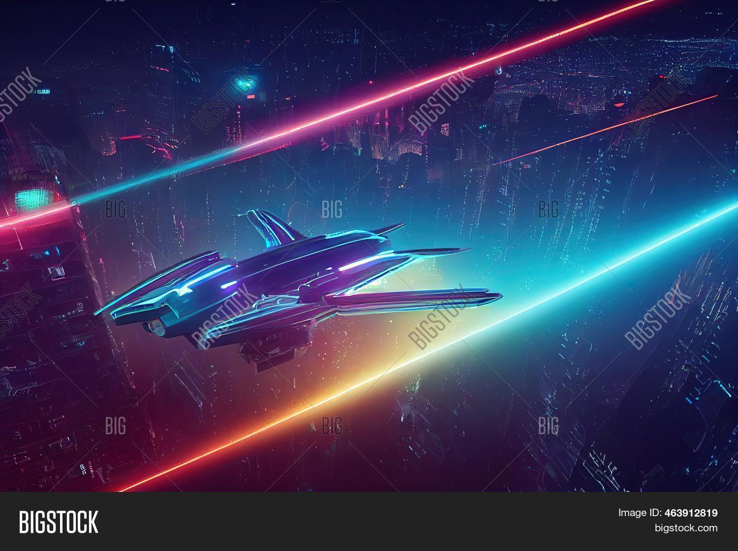 Cyberpunk Flying Taxi Image & Photo (Free Trial) | Bigstock