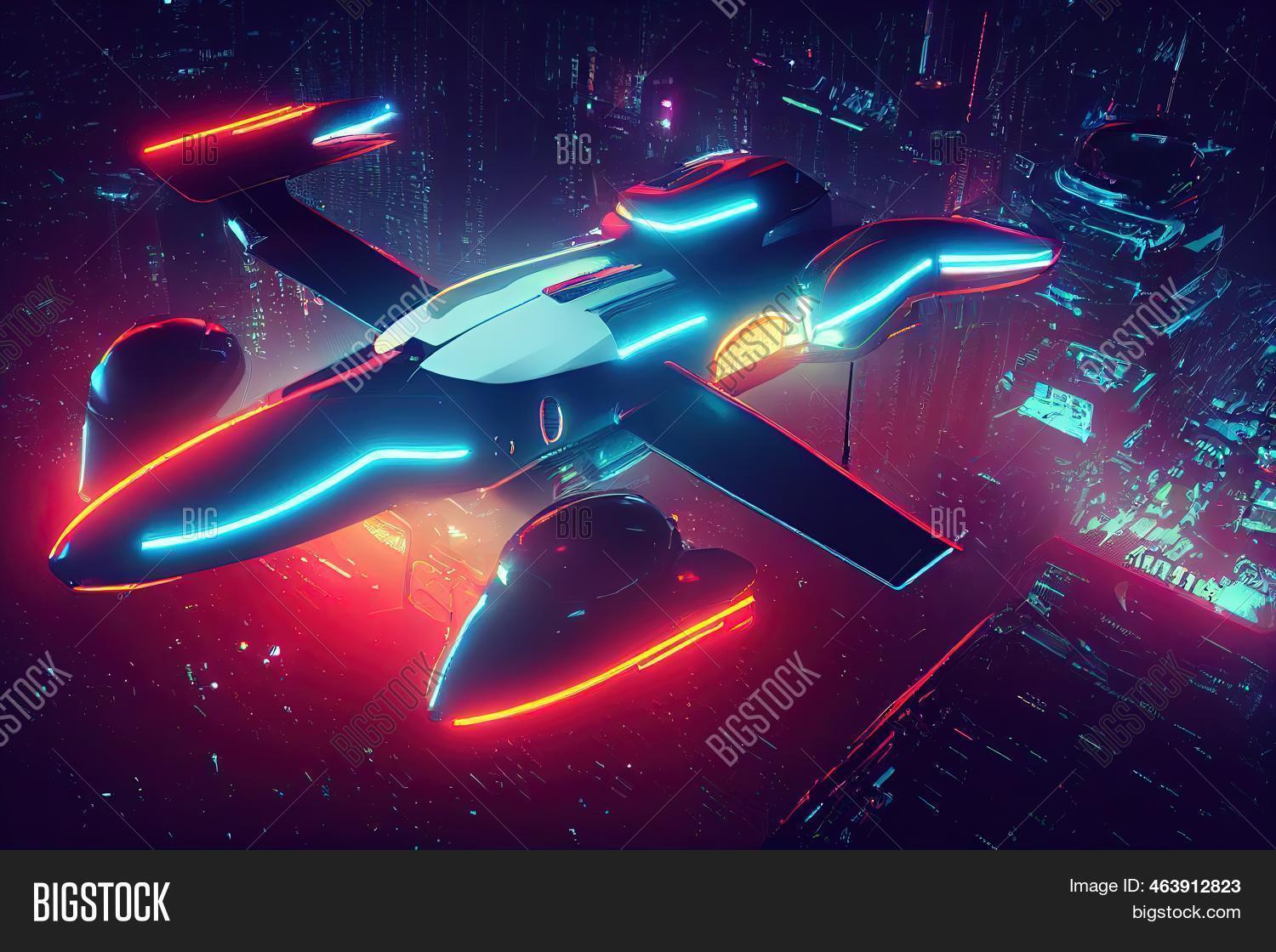Cyberpunk Flying Taxi Image & Photo (Free Trial) | Bigstock