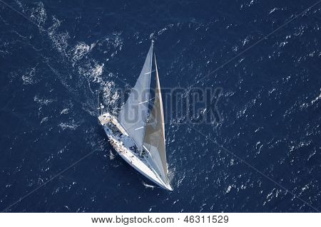 Top View Sailboat Image & Photo (Free Trial) | Bigstock