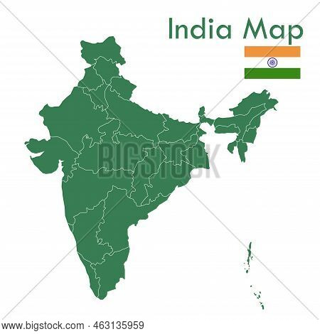 Map Green India Map Vector & Photo (Free Trial) | Bigstock