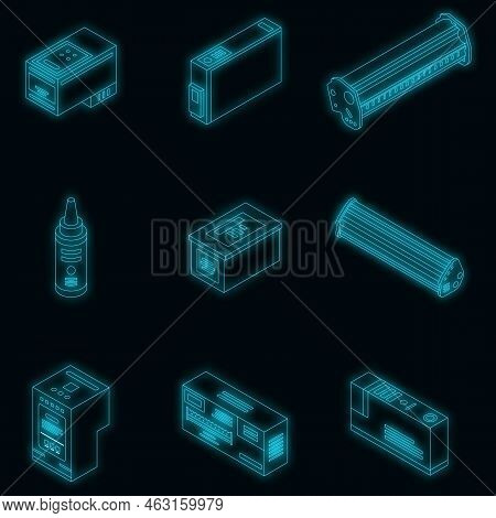 Cartridge Icons Set. Vector & Photo (Free Trial) | Bigstock
