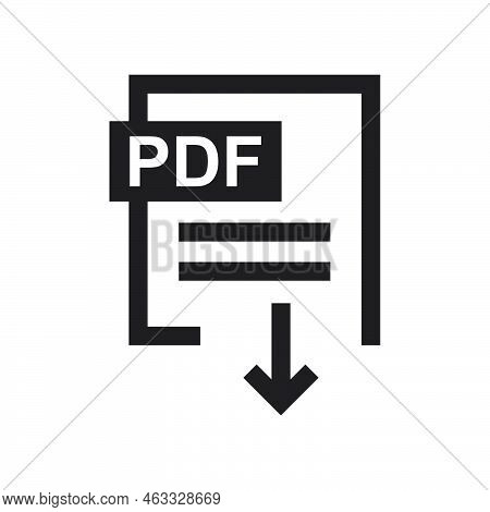 Pdf Icon Flat Vector