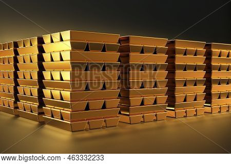 Stacks Gold Bars. Many Image & Photo (Free Trial) | Bigstock