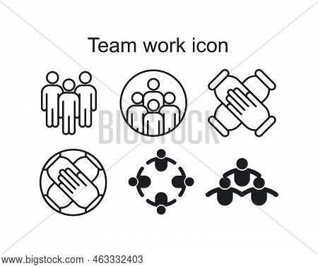 Team Work Icon Vector & Photo (Free Trial) | Bigstock