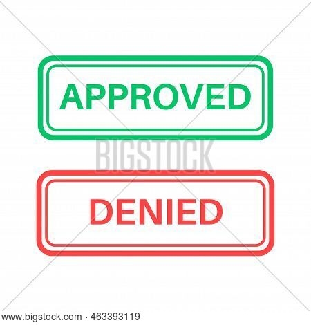 Approve Denied Stamps Vector & Photo (Free Trial) | Bigstock