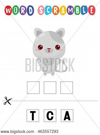 Cat Word Scramble . Vector & Photo (Free Trial) | Bigstock