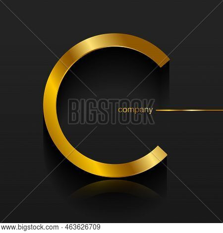 Letter C Gold Logo Vector & Photo (Free Trial) | Bigstock