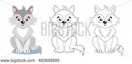 Cute Wolf. Circle Vector & Photo (Free Trial) | Bigstock