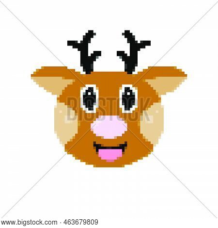 Reindeer Icon Pixel Vector & Photo (Free Trial) | Bigstock