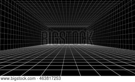 3d Wireframe Room On Vector & Photo (Free Trial) | Bigstock