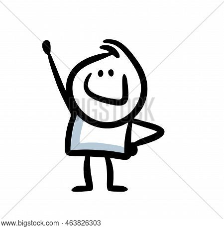 Funny Cute Stickman Vector & Photo (Free Trial) | Bigstock