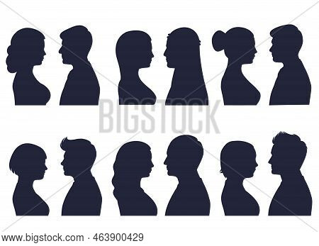 Heads Profile. Vector & Photo (Free Trial) | Bigstock