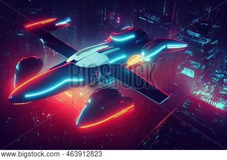 Cyberpunk Flying Taxi Image & Photo (Free Trial) | Bigstock