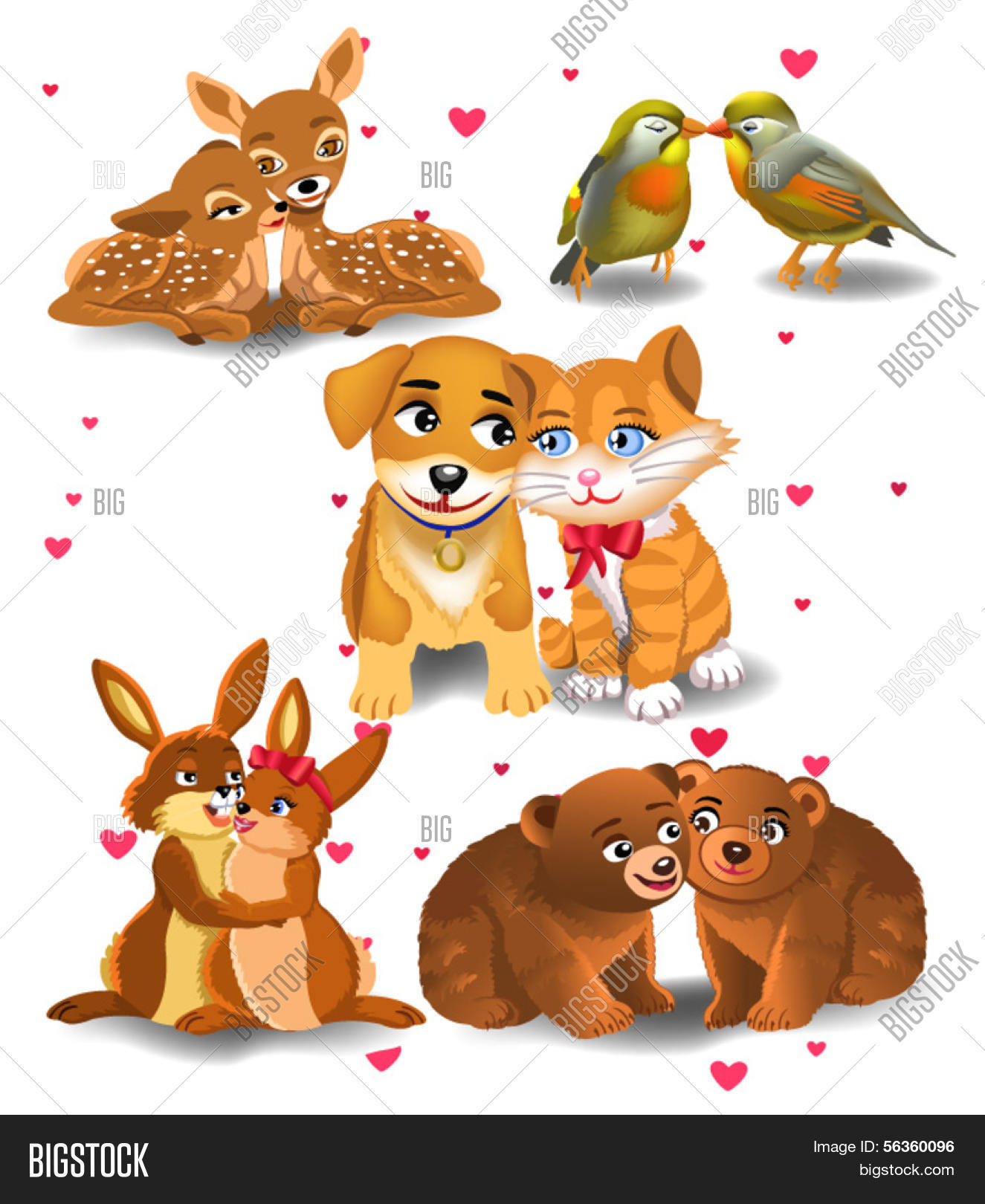 Animals Love Vector & Photo (Free Trial) | Bigstock