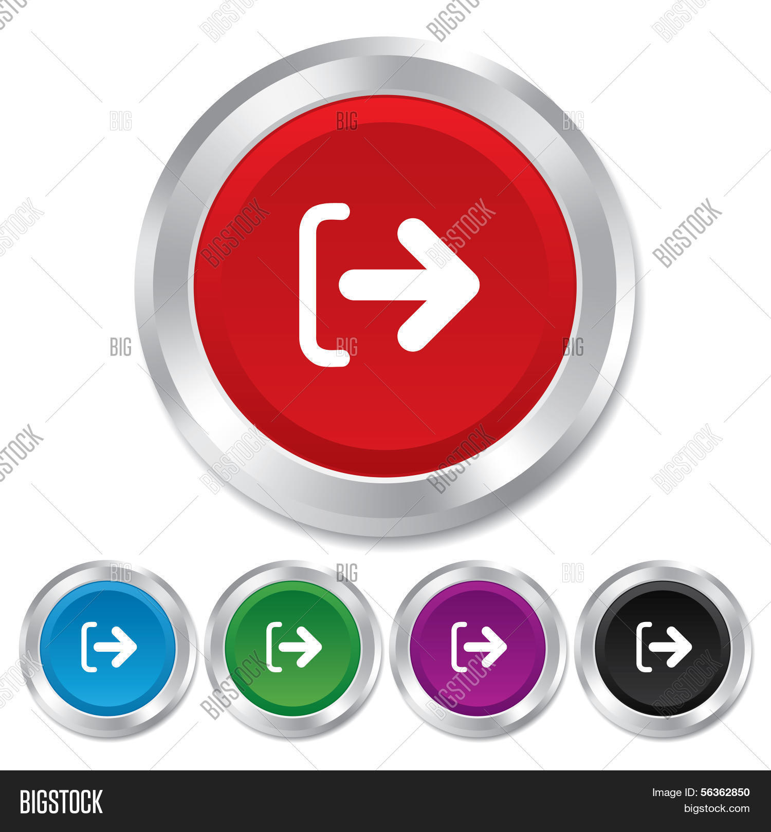 Logout Sign Icon. Log Vector & Photo (Free Trial) | Bigstock