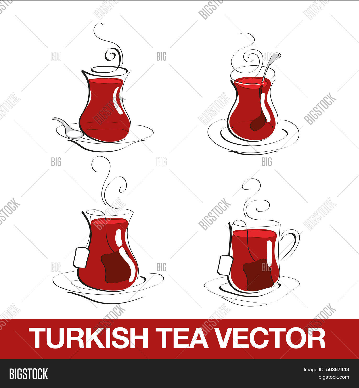 Turkish Tea Cup Vector & Photo (Free Trial) | Bigstock