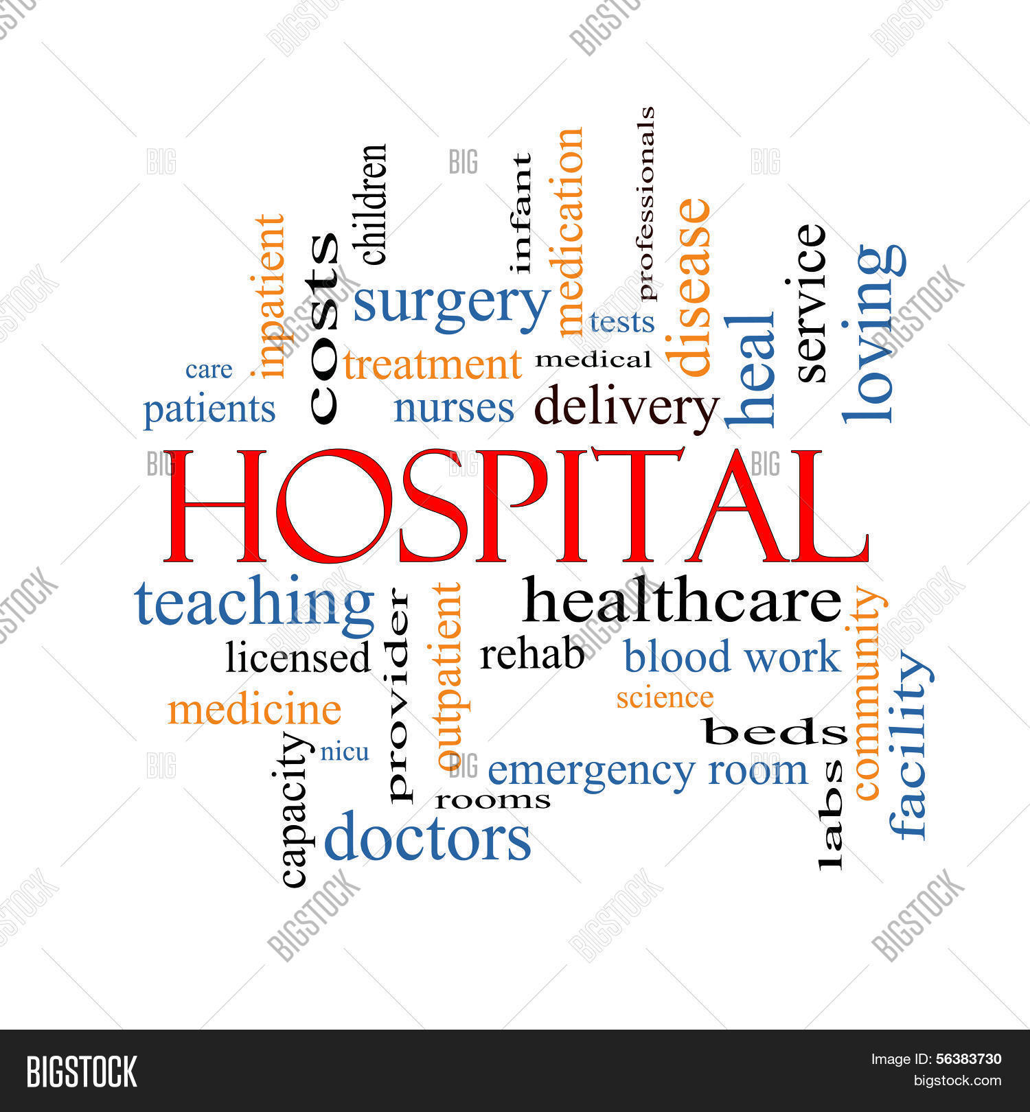 Hospital Word Cloud Image & Photo (Free Trial) | Bigstock
