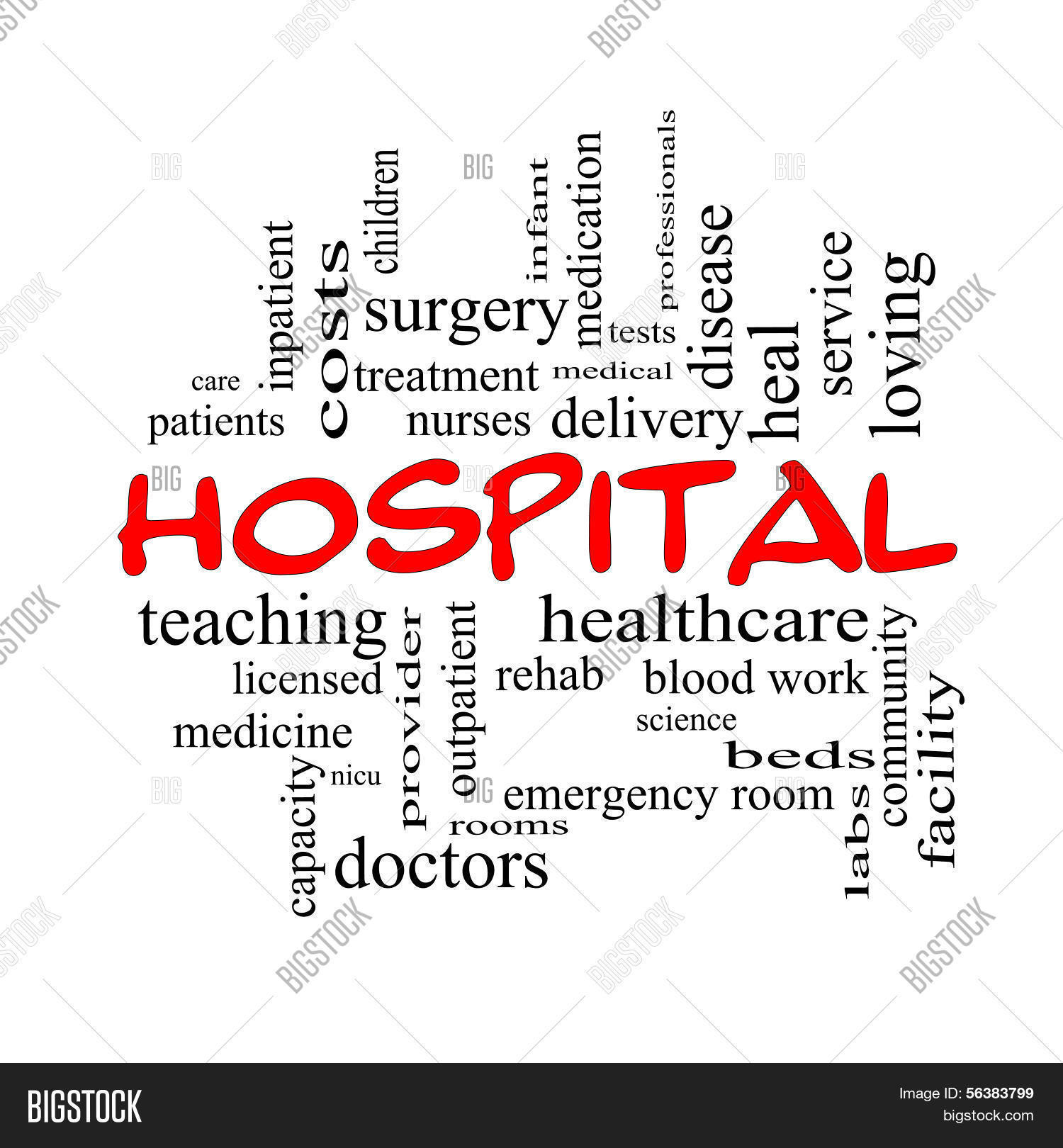 Hospital Word Cloud Image & Photo (Free Trial) | Bigstock