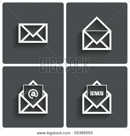 Mail Icons. Mail Sms Vector & Photo (Free Trial) | Bigstock