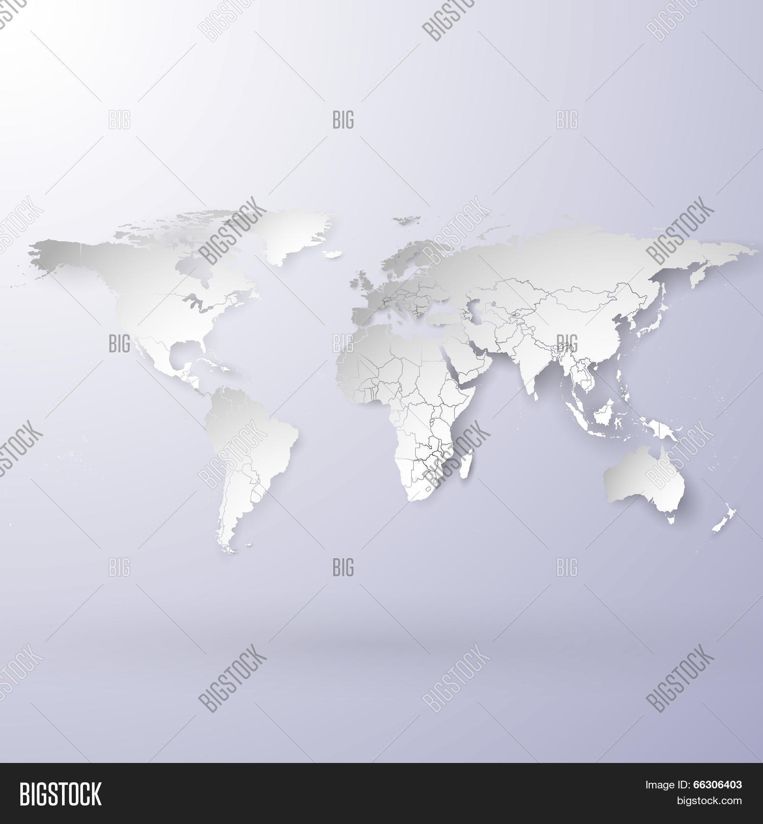 Snowy World Map Vector & Photo (Free Trial) | Bigstock