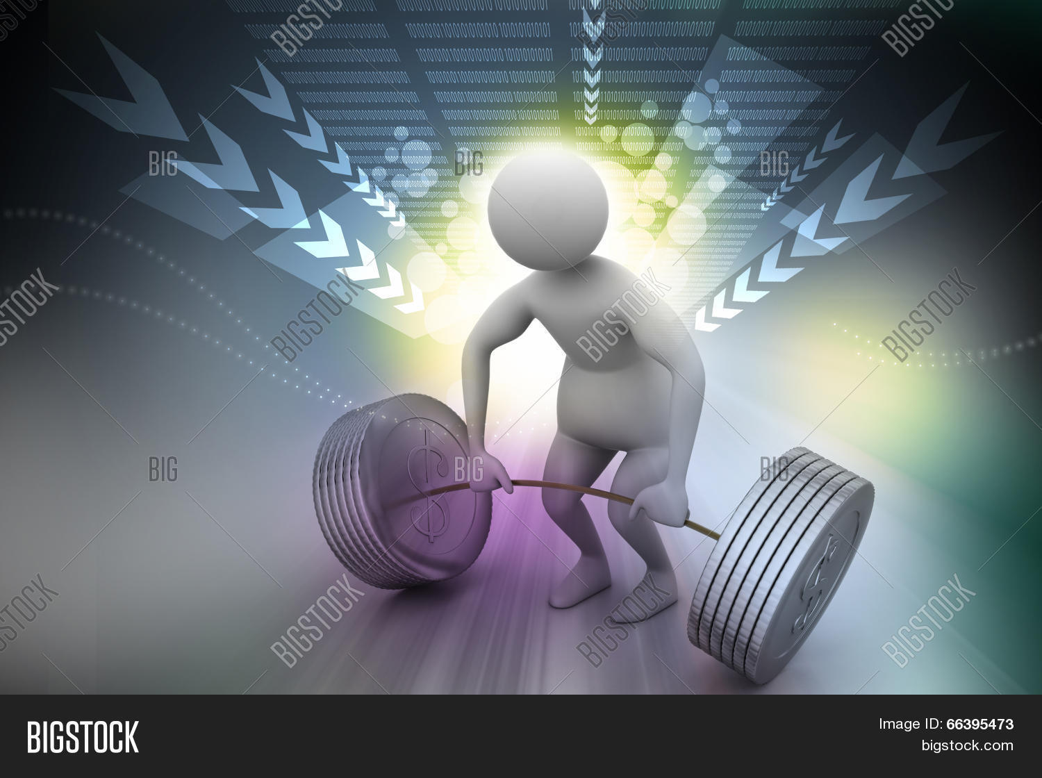 3d Man Lifting Weights Image & Photo (Free Trial) | Bigstock