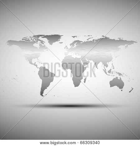 World Map Shadow On Vector & Photo (Free Trial) | Bigstock