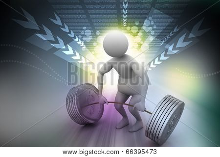 3d Man Lifting Weights Image & Photo (Free Trial) | Bigstock