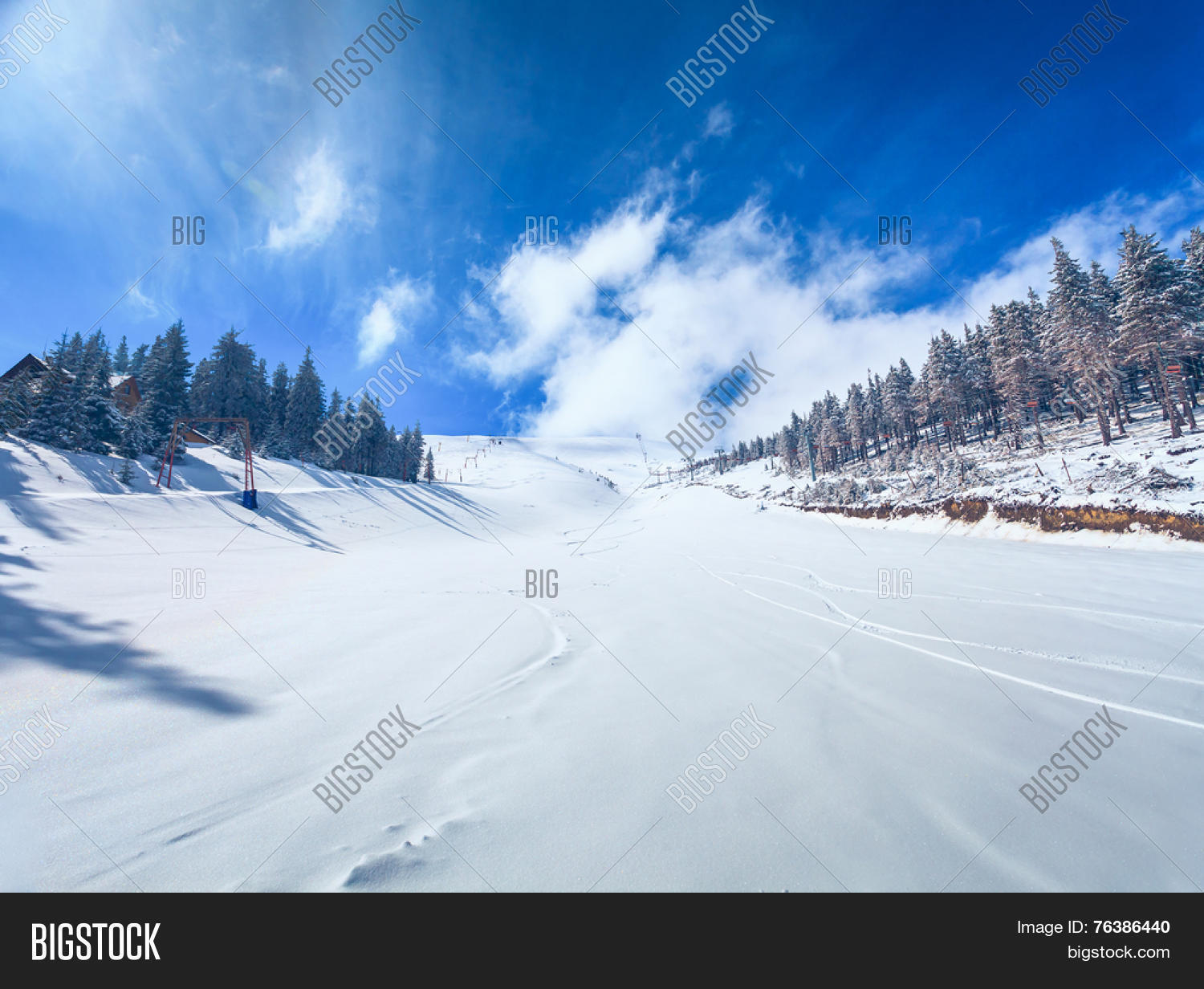 Slope On Skiing Resort Image & Photo (Free Trial) | Bigstock