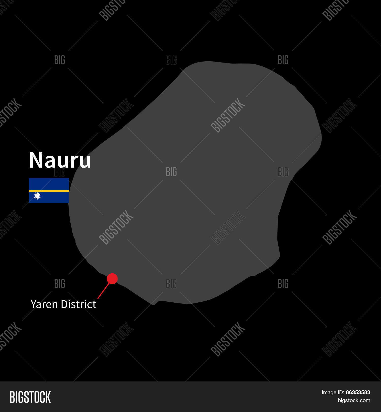 Detailed Map Nauru Vector & Photo (Free Trial) | Bigstock