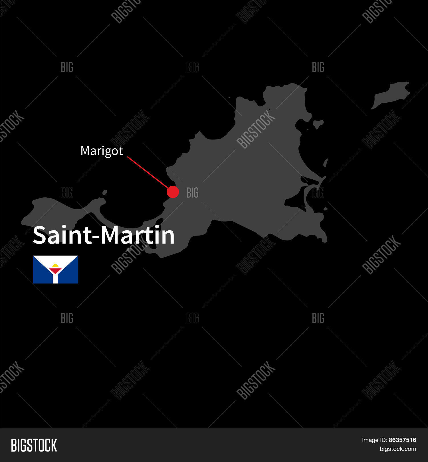 Detailed Map Saint- Vector & Photo (Free Trial) | Bigstock