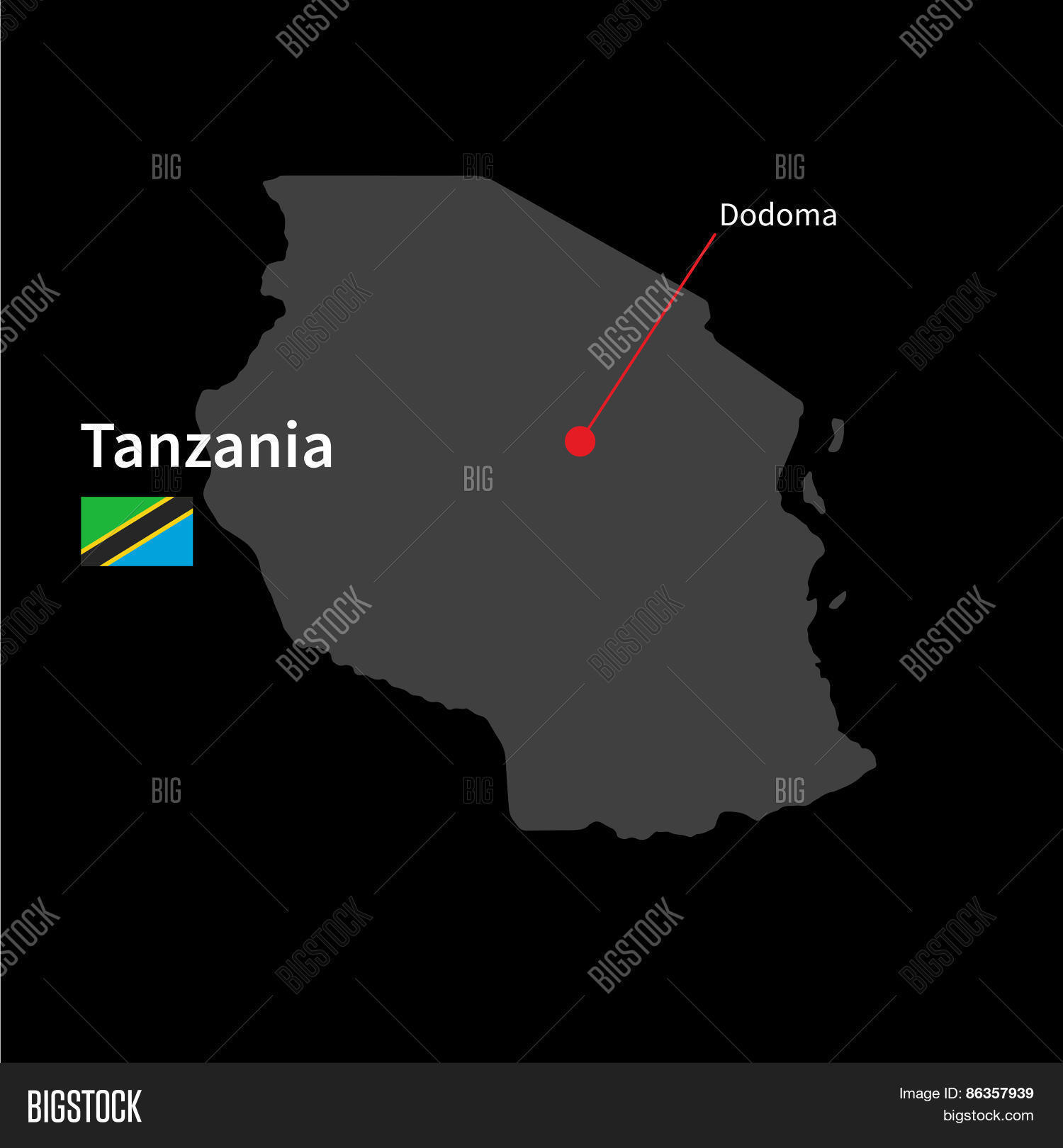 Tanzania Capital Map