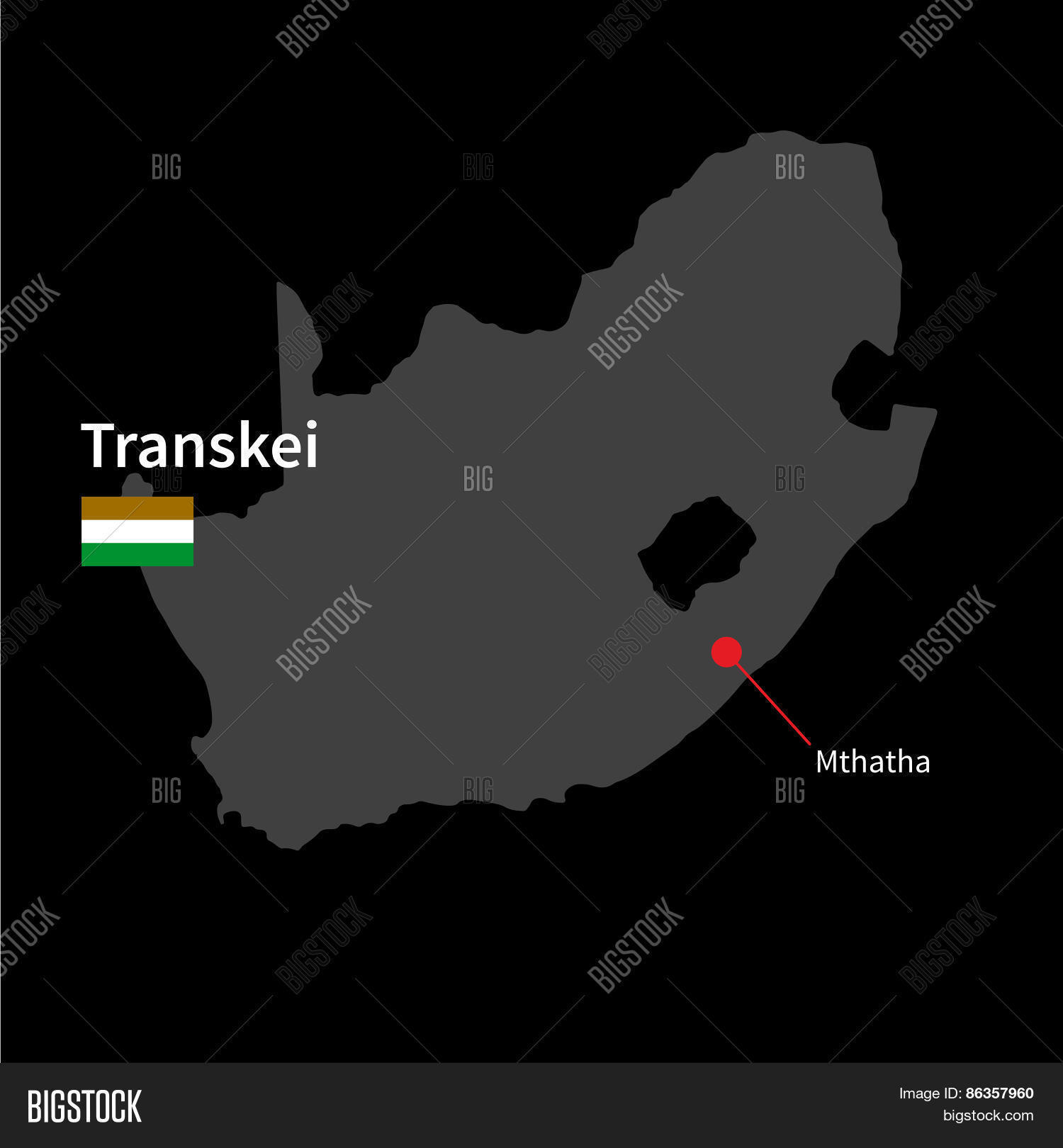 Detailed Map Transkei Vector & Photo (Free Trial) | Bigstock