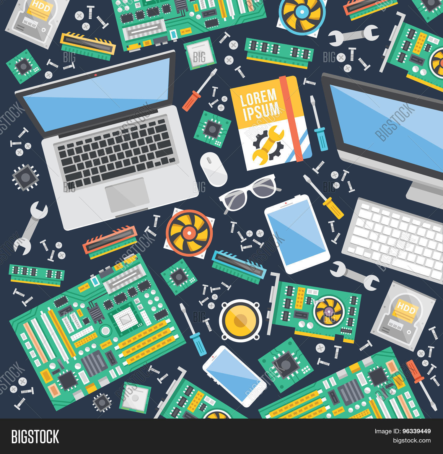 Computer Service Vector & Photo (Free Trial) | Bigstock