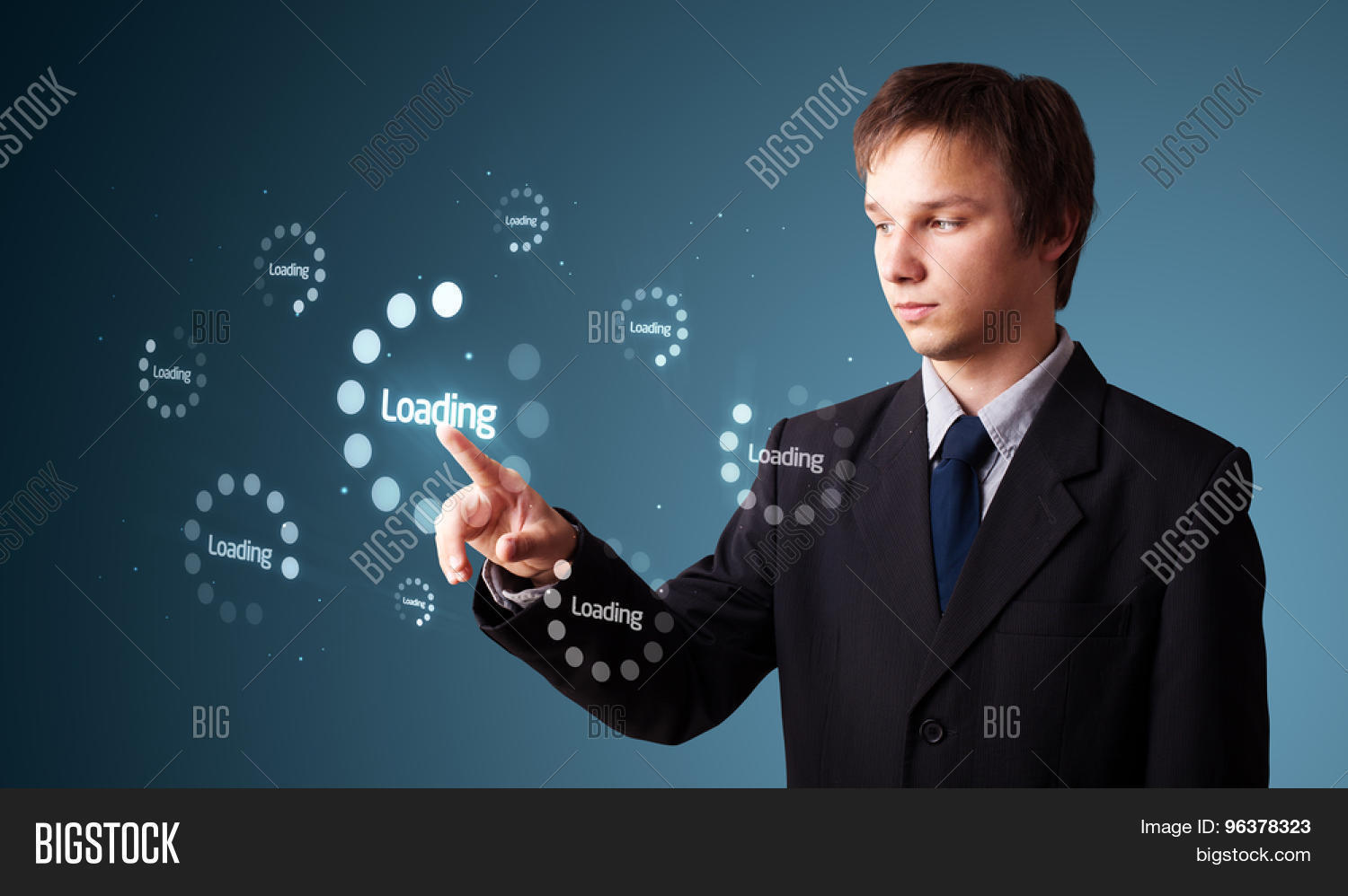 Businessman Pressing Image & Photo (Free Trial) | Bigstock