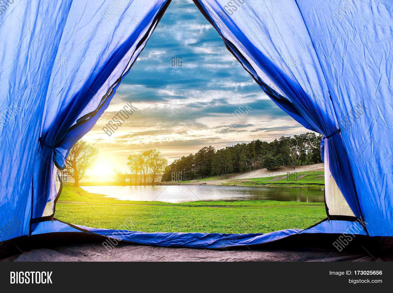View Tents On Lake Image & Photo (Free Trial) | Bigstock