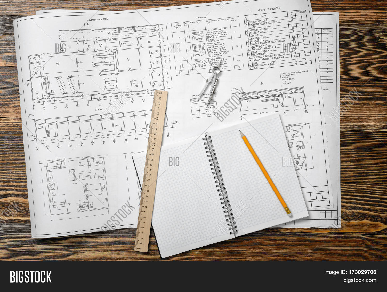 Open Blueprints On Image & Photo (Free Trial) | Bigstock