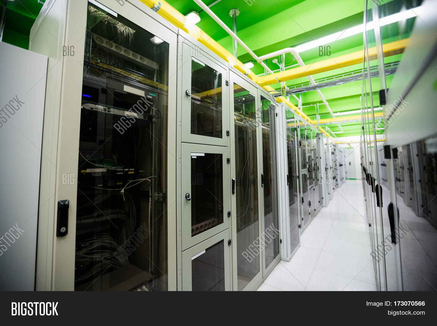 Hallway Row Servers Image & Photo (Free Trial) | Bigstock